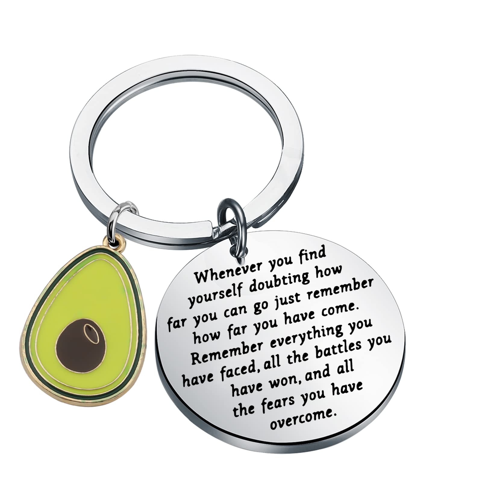 TIIMG Avocado Inspirational Quote Keychain Avoacdo Lover Jewelry Avocado Girl Fruit Gift (avocado whenever)