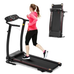 fyc folding treadmills for home with incline - 2.25hp electric foldable treadmill, easy assemble portable running walking workout for home gym saver space, 265 lbs weight capacity