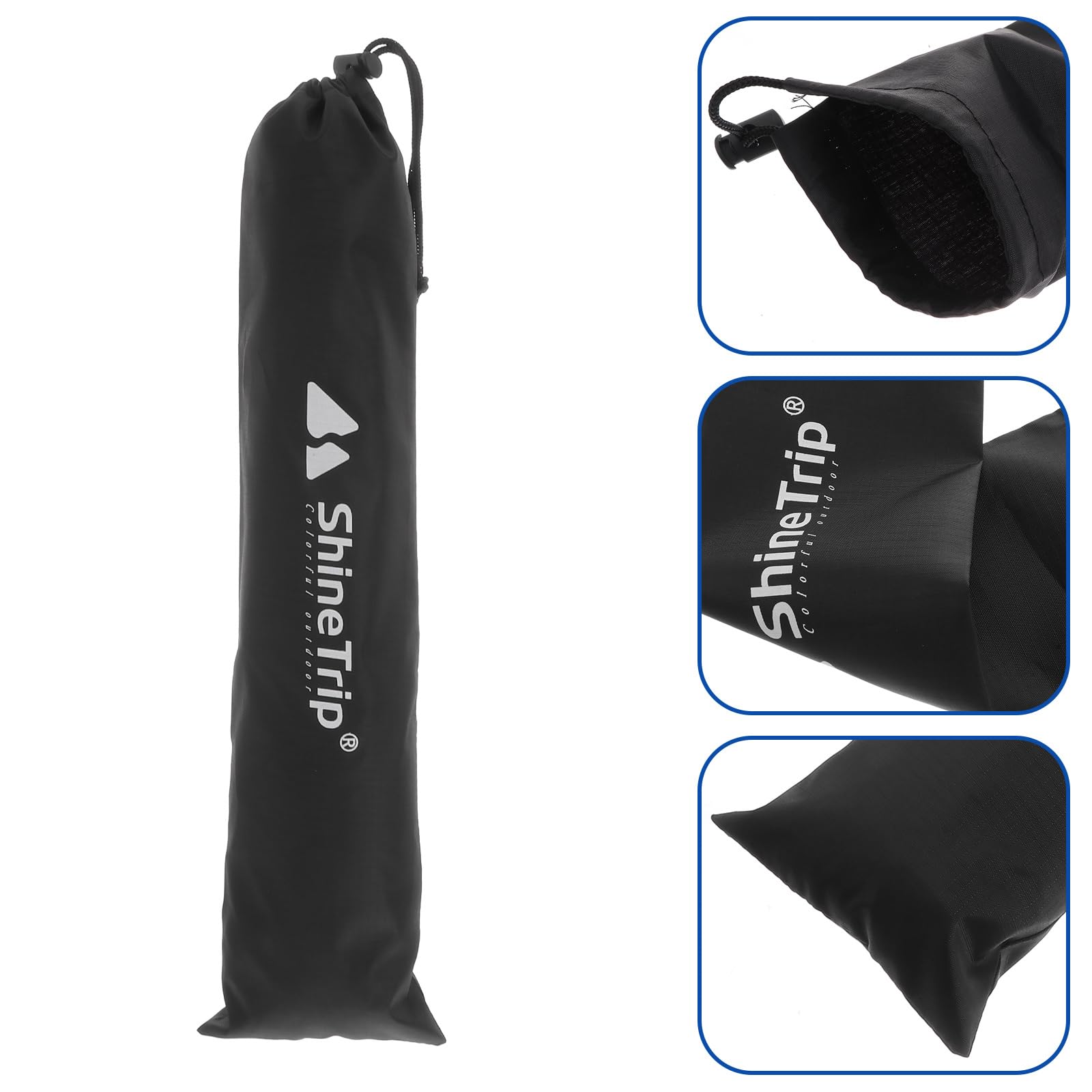 LIOOBO Tent Pole Bag 19inch Trekking Poles Carrying Bag Tent Bag Replacement Case for Walking Stick Trekking Hiking Poles Black 3PCS