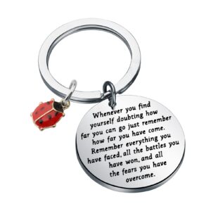 tiimg ladybug inspirational keychain ladybug lover gifts good luck gifts for friend best friend (ladybug whenever)