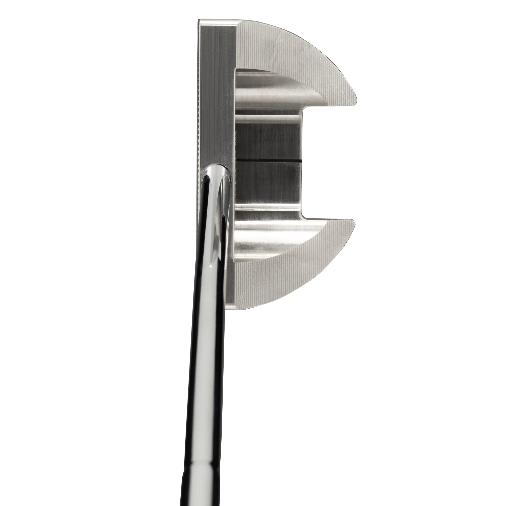 Bell III N-365 No-Offset Center Shaft Half-Mallet Golf Putter + Winn Dri-Tac Dark Gray Standard Grip (Right, 35)