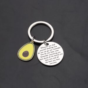 TIIMG Avocado Inspirational Quote Keychain Avoacdo Lover Jewelry Avocado Girl Fruit Gift (avocado whenever)