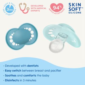 MAM Original Matte Baby Pacifier, Nipple Shape Helps Promote Healthy Oral Development, Sterilizer Case, 2 Pack, 16+ Months, Boy,2 Count (Pack of 1)