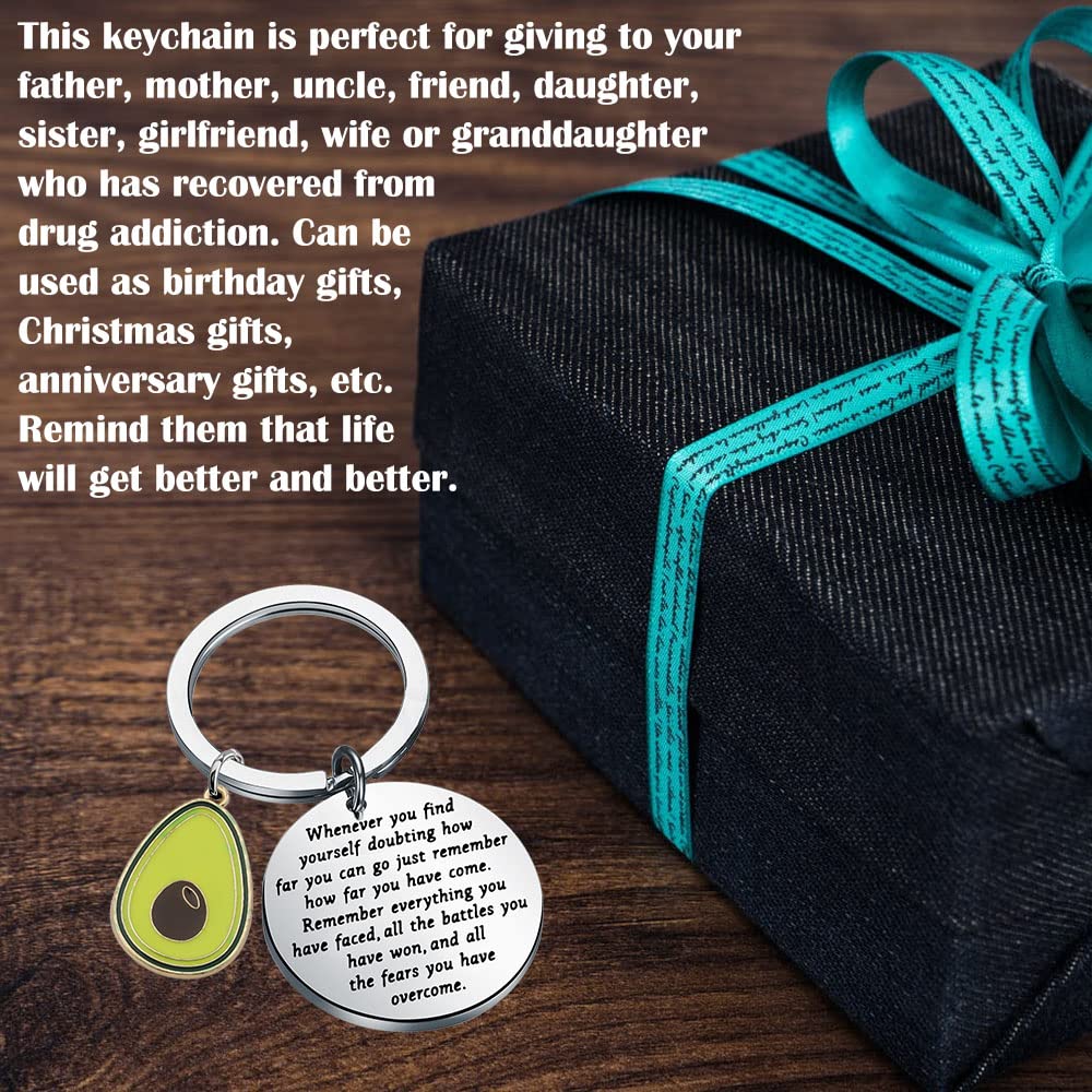 TIIMG Avocado Inspirational Quote Keychain Avoacdo Lover Jewelry Avocado Girl Fruit Gift (avocado whenever)