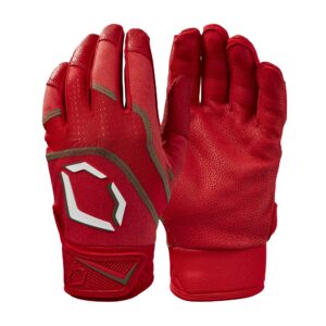 evoshield youth khaos batting gloves - scarlet, small