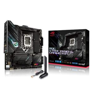 asus rog strix z690-g gaming wifi 6e lga 1700(intel 12th gen) micro atx gaming motherboard(pcie 5.0,ddr5,14+1 power stages,2.5 gb lan,thunderbolt 4,3xm.2,front panel usb 3.2 gen 2x2 type-c connector)