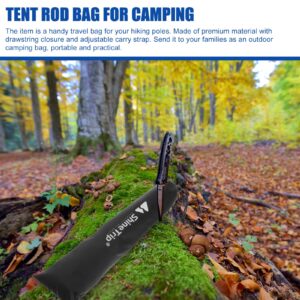 LIOOBO Tent Pole Bag 19inch Trekking Poles Carrying Bag Tent Bag Replacement Case for Walking Stick Trekking Hiking Poles Black 3PCS