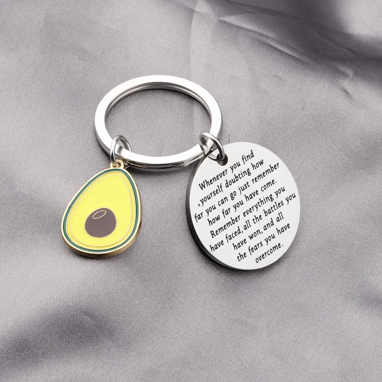 TIIMG Avocado Inspirational Quote Keychain Avoacdo Lover Jewelry Avocado Girl Fruit Gift (avocado whenever)