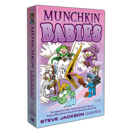 Munchkin Babies Card Game, Family Card Game, Adult, Kids, & Family Game, Fantasy Adventure Card Game, Roleplaying Game, Ages 10+, 3-6 Players, Avg Play Time 120 Min, Steve Jackson Games