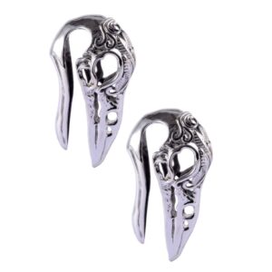 2pcs 9/16 14mm ear hangers for stretched ears bird stainless steel ear weights expander gauge earrings for body piercing jewelry upgrade plugs,sliver,steel color,6.7x3.69cm