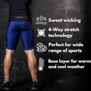 CompressionZ Compression Shorts Men - Compression Underwear for Sports - Long Workout, Athletic, Biking, Running Mens Spandex