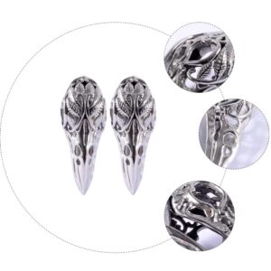 2PCS 9/16 14mm Ear Hangers for Stretched Ears Bird Stainless Steel Ear Weights Expander Gauge Earrings for Body Piercing Jewelry Upgrade Plugs,Sliver,Steel Color,6.7x3.69cm