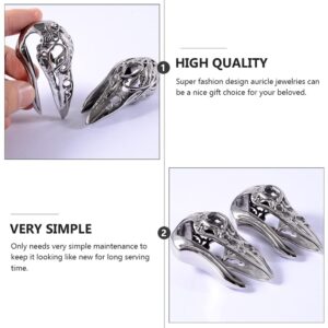 2PCS 9/16 14mm Ear Hangers for Stretched Ears Bird Stainless Steel Ear Weights Expander Gauge Earrings for Body Piercing Jewelry Upgrade Plugs,Sliver,Steel Color,6.7x3.69cm