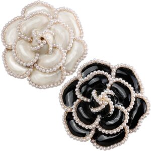 goldaw 2 pieces flower brooch pin petal elegant exquisite art brooch for women wedding banquet party brooch simple pin