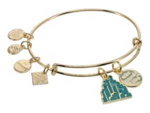 alex and ani wizard of oz emerald city duo charm bracelet green one size