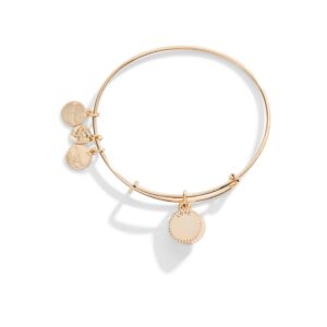 Alex and Ani Birthstones Expandable Bangle for Women, October, Pink Rose Crystal, Shiny Gold Finish, 2 to 3.5 in