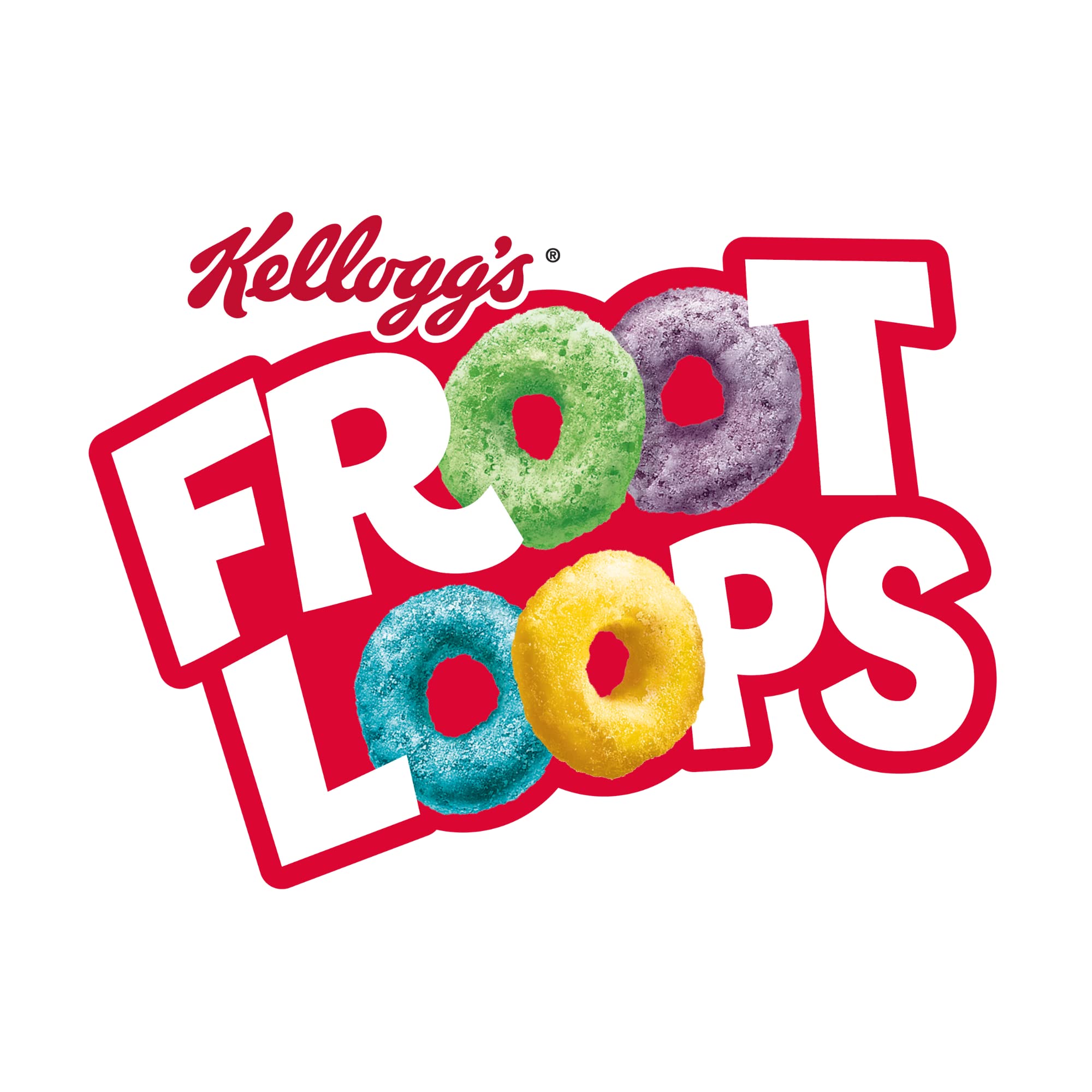 2024 Kellogg's Cereal Straws Froot Loops Edible Breakfast Straw Alternatives for Milk, 90's Childhood Nostalgic Treat for Drinking and Eating, Cereals for Kids, Pack of 2, 36 Straws