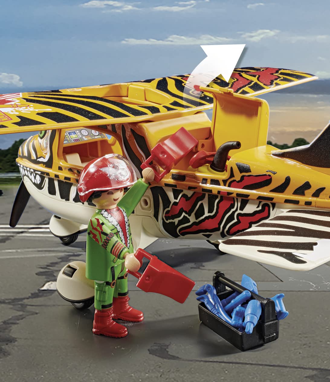 Playmobil Air Stunt Show Tiger Propeller Plane