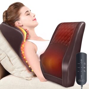 back massager neck massager with heat, shiatsu massage pillow for pain relief, massagers for neck and back, shoulder, leg, christmas gifts for men women mom dad, stress relax at home office and car