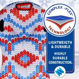 Snowboogie Super Double SnowTube 64" | Double Rider Snow Sleds | Inflatable Sled with Soft Handles | Slick Bottom for Speed & Control | Snow Sledding for Adults & Children | Nordic knit pattern design