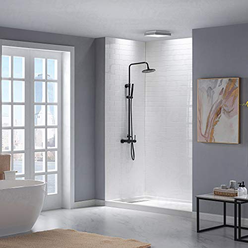 WOODBRIDGE SBR6034-1000L-BN Shower Base, 60"x 34", White with Brushed Nickel Cover