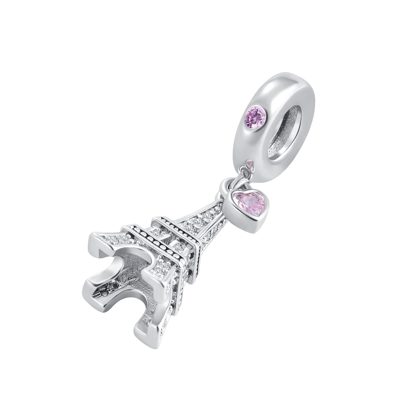 YSAHan Paris Eiffel Tower Dangle Charm City of Love Travel Collection Bead for Pandora Bracelet (Aut-126_Eiffel)