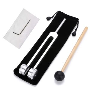 lesage otto 128 hz weighted tuning fork diapason medical 128 hertz tuning forks for healing 128hz with silicone hammer cleaning cloth