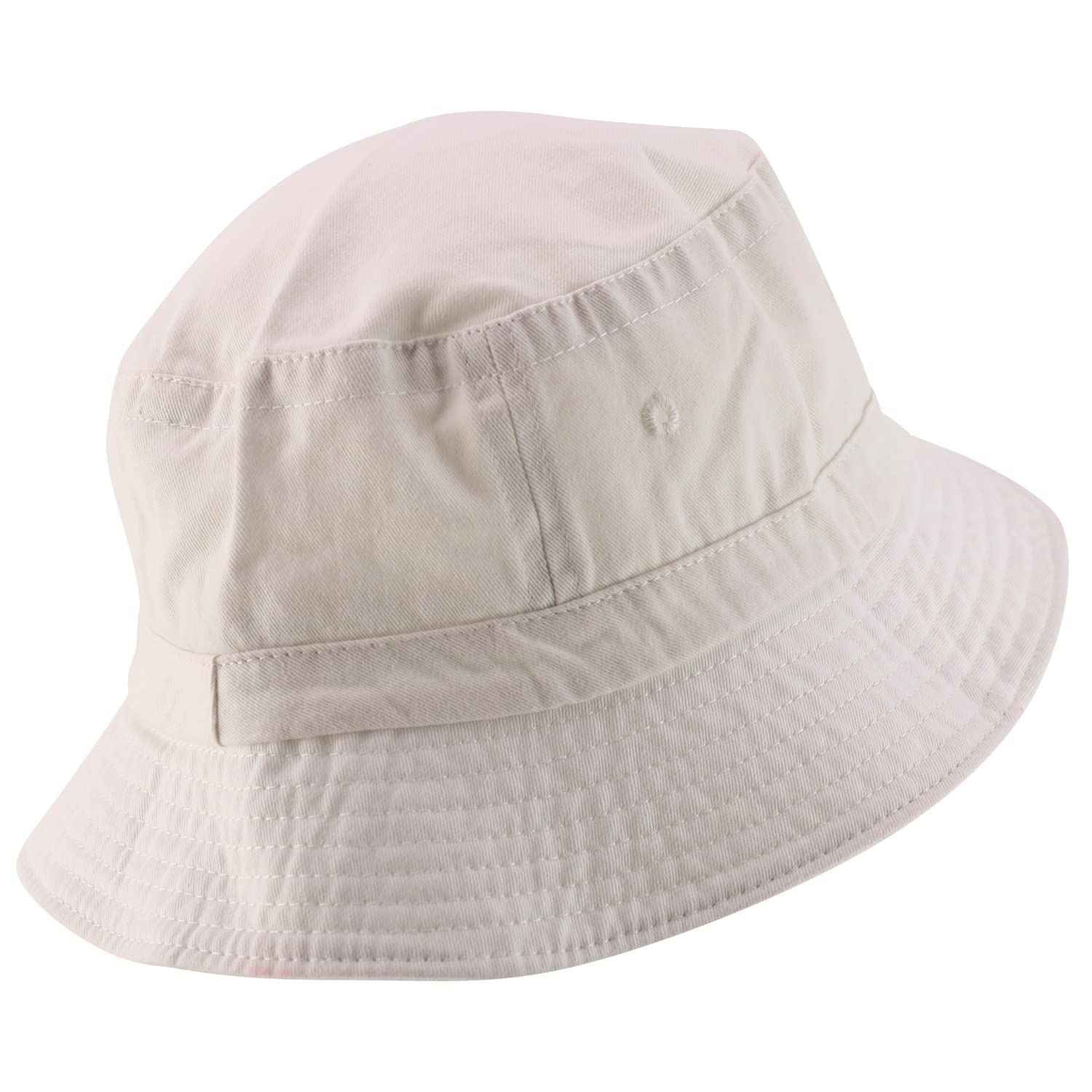 Armycrew XXL Oversize Pigment Dyed Washed Bucket Hat Fits Upto 3XL - White - 2XL-3XL