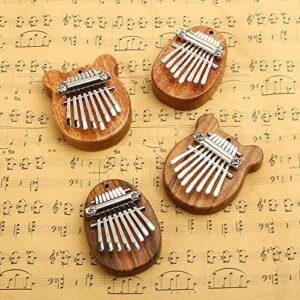 SLDHR Mini 8 keys Kalimba thumb piano, portable marimba music thumb piano pendant with lanyard, a unique gift for children, adults and beginners (Oval) (B11-1)