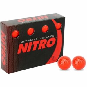 nitro ultimate distance 15 pack red golf balls