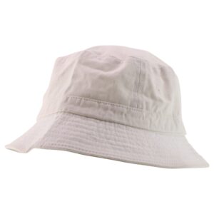 armycrew xxl oversize pigment dyed washed bucket hat fits upto 3xl - white - 2xl-3xl