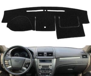 fcovergurus dash cover mat custom fit for ford fusion 2006-2012, dashboard cover pad carpet protector f114 (black)