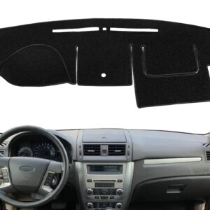 Fcovergurus Dash Cover Mat Custom Fit for Ford Fusion 2006-2012, Dashboard Cover Pad Carpet Protector F114 (Black)