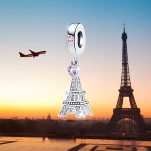 YSAHan Paris Eiffel Tower Dangle Charm City of Love Travel Collection Bead for Pandora Bracelet (Aut-126_Eiffel)