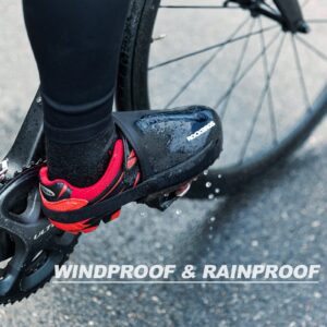 ROCKBROS Cycling Shoe Toe Covers Cold Weather Bike Overshoes Thermal Bicycle Shoe Toe Protector Cover Kevlar for Men Women