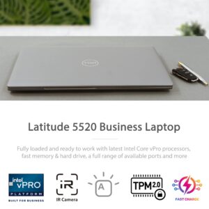 Dell Newest Latitude 5520 Business Laptop, 15.6" FHD IPS Anti-Glare Display, i5-1145G7 vPro, 32GB RAM, 512GB SSD, IR Camera, Backlit Keyboard, WiFi 6, Thunderbolt 4, Win 11 Pro