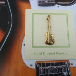 Jim Clift Design Electric Guitar Gold Lapel Pin - 75 Count