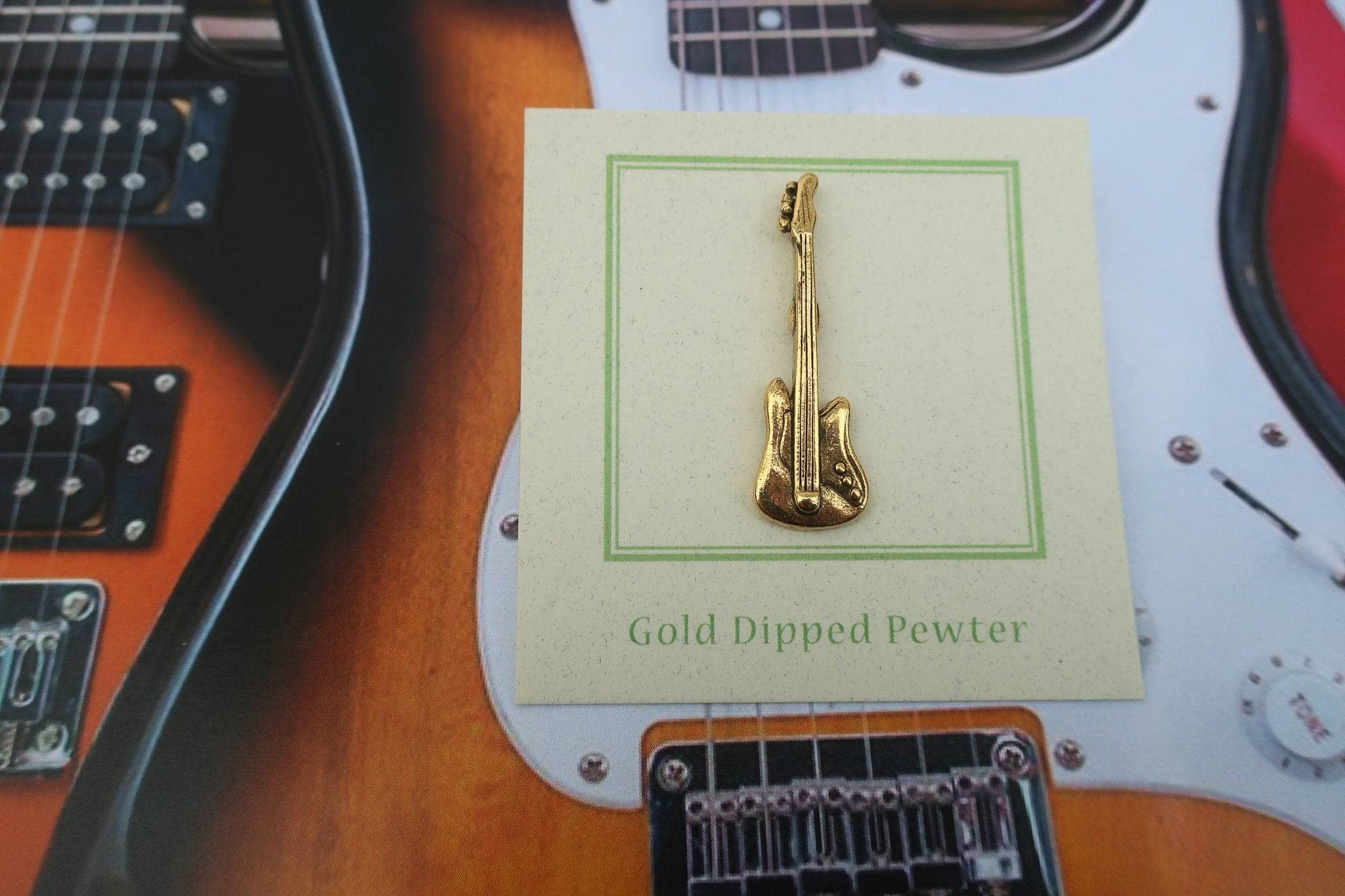 Jim Clift Design Electric Guitar Gold Lapel Pin - 75 Count