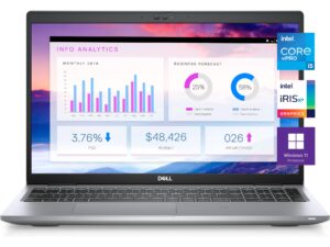 dell newest latitude 5520 business laptop, 15.6" fhd ips anti-glare display, i5-1145g7 vpro, 32gb ram, 512gb ssd, ir camera, backlit keyboard, wifi 6, thunderbolt 4, win 11 pro