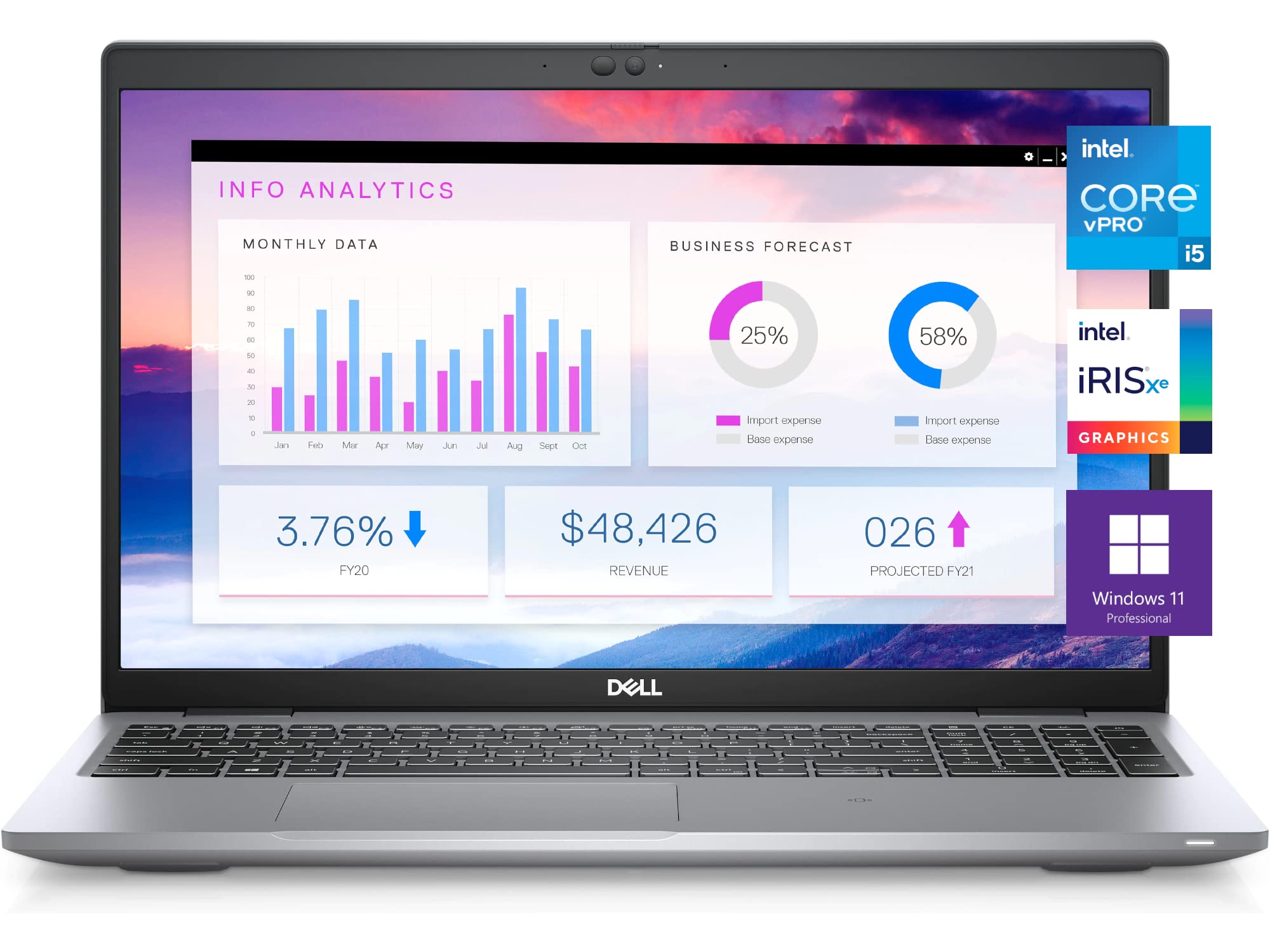 Dell Newest Latitude 5520 Business Laptop, 15.6" FHD IPS Anti-Glare Display, i5-1145G7 vPro, 32GB RAM, 512GB SSD, IR Camera, Backlit Keyboard, WiFi 6, Thunderbolt 4, Win 11 Pro