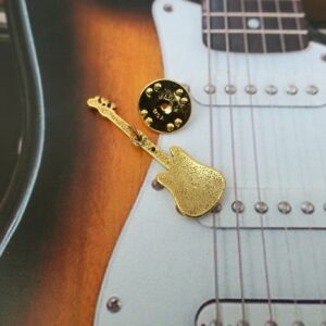 Jim Clift Design Electric Guitar Gold Lapel Pin - 75 Count