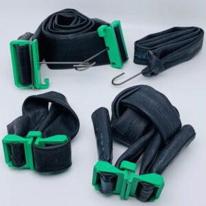 IT Clips: Make your own adjustable bungee cord and tie down straps using flat inner bicycle tubes (Road Bike and Mountain Bike size) (Green Mountain Bike Size)