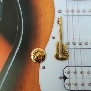 Jim Clift Design Electric Guitar Gold Lapel Pin - 75 Count