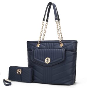 MKF Collection Tote & Wristlet Wallet for Women - Designer Handbag Shoulder Bag - Top-handle Purse