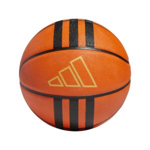 adidas unisex-adult rubber x 3 ball, basketball natural/black/gold metallic, 7