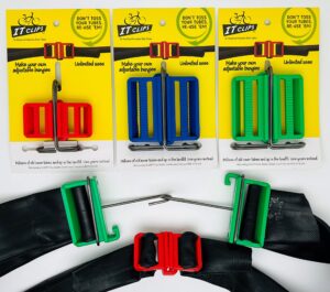 it clips: make your own adjustable bungee cord and tie down straps using flat inner bicycle tubes (road bike and mountain bike size) (green mountain bike size)