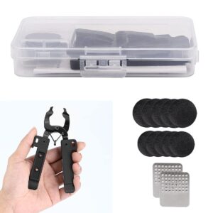 AutoRocking Bike Tire Patch Repair Kit, Glueless Bicycle Inner Tube Puncture Patching, with Bicycle Chain Master Link Combo Pliers