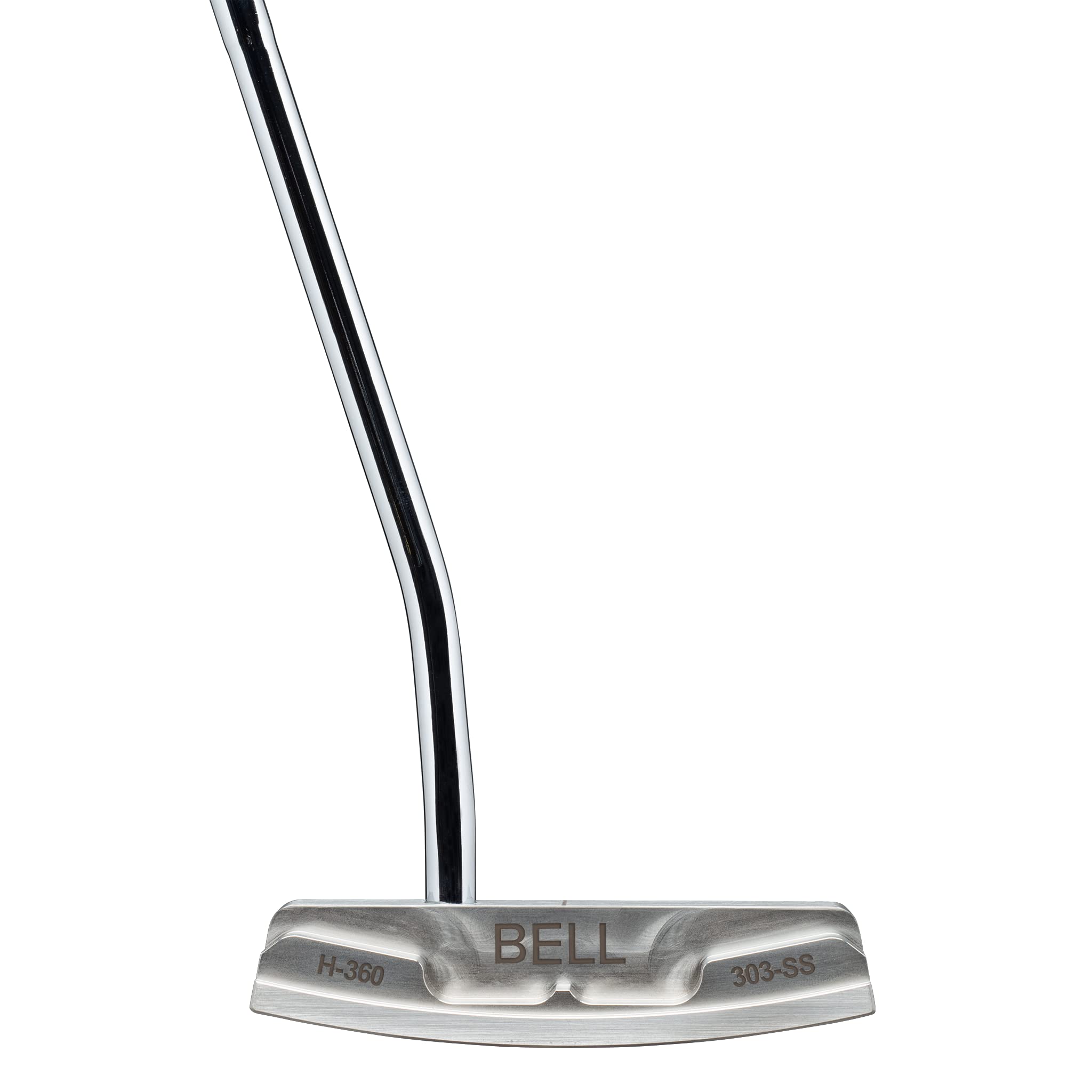 Bell H-360 Half-Offset CNC Milled Standard Blade Golf Putter + Winn Dri-Tac Dark Gray Jumbo Grip (Right, 36)