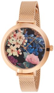 ted baker women's quartz stainless steel strap, 12 casual watch (model: bkpamf1049i), rose gold/black/multi