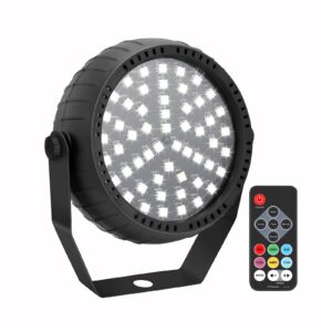 telbum strobe light, 54 super-bright rgb leds mini strobe light for parties, halloween strobe lights with remote control, sound activated & speed control dj flashing light for room stage disco party